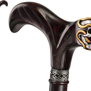 Skull Wooden Cane - Walking Cane With Skull - Custom Walking Stick ...