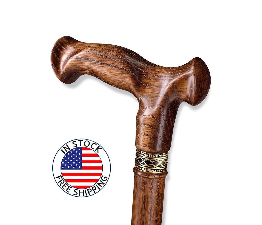 Handmade Walking Cane - Ergonomic Wooden Cane, Walking Canes for Men ...