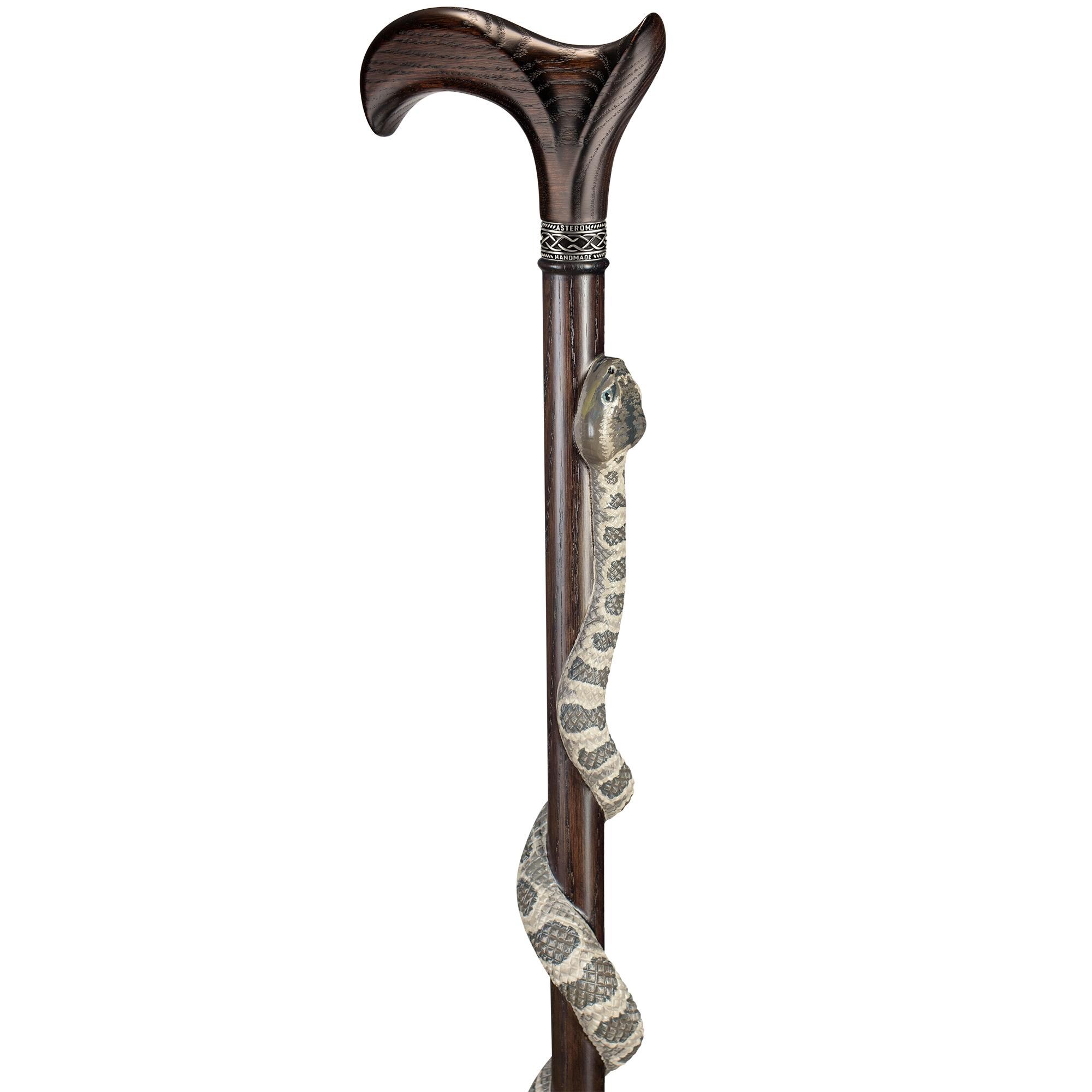 Luxury Hand-painted Rattlesnake Walking Cane - Custom Handmade Walking ...