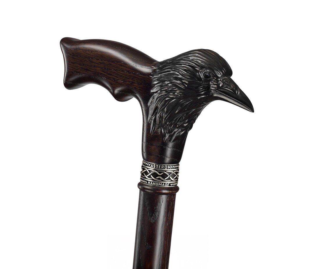 Custom Raven Walking Cane - Handmade Cane for Men and Women, Gothic ...