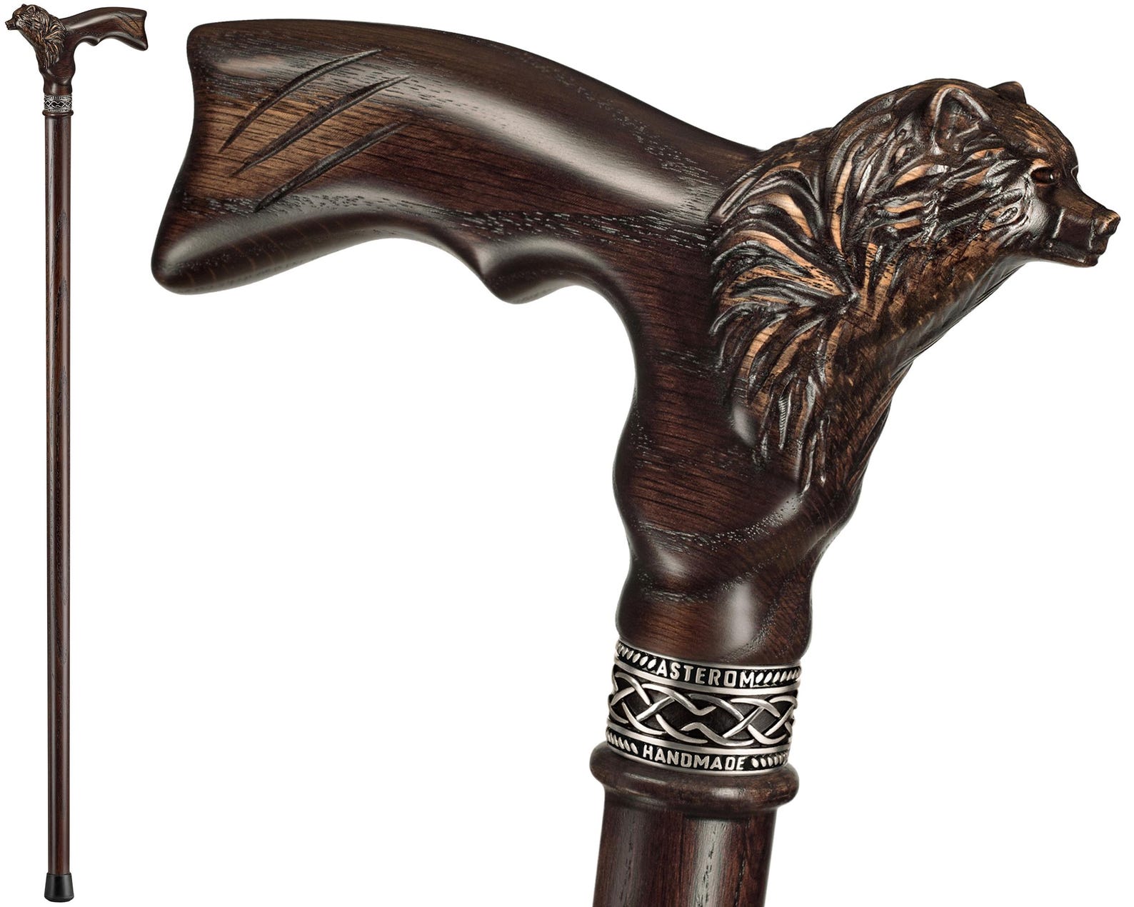 Bear Walking Stick -custom Walking Cane - Handcrafted Walking Cane ...