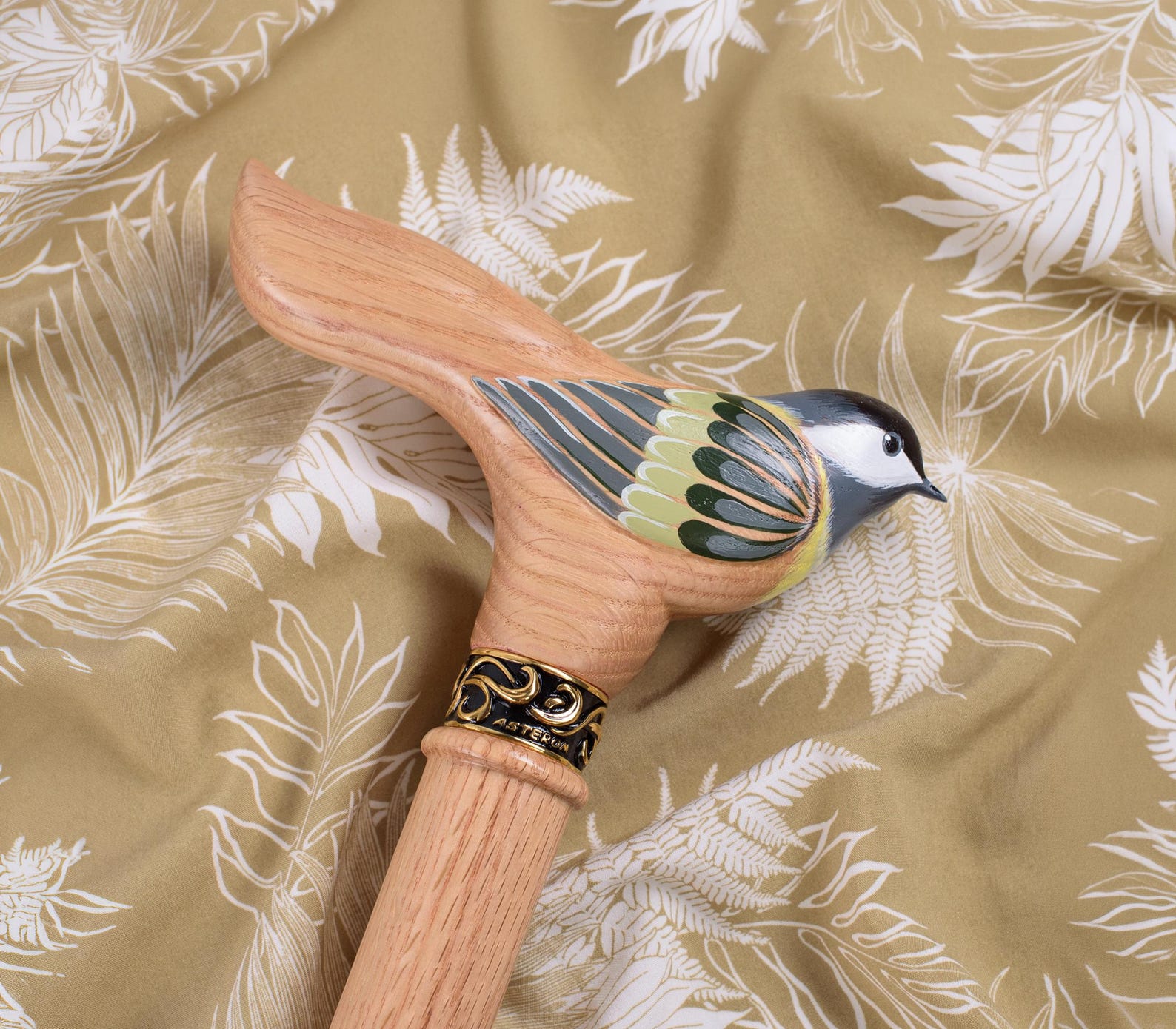 Bird Walking Cane - Women Walking Stick - Wooden Cane for Mom - Oak ...