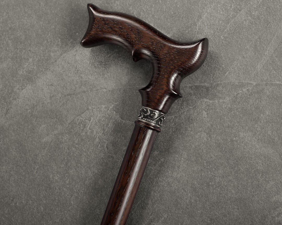 Classic Walking Cane - Dark Brown Cane for Men - Handmade Wooden Cane ...
