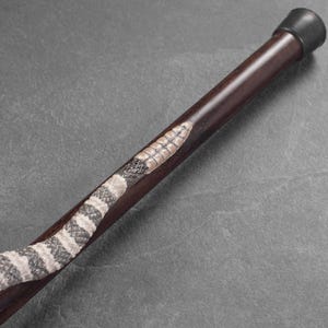 Luxury Hand-painted Rattlesnake Walking Cane - Custom Handmade Walking ...