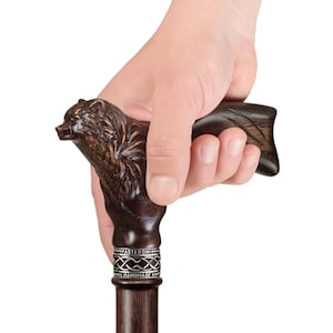 Bear Walking Stick -custom Walking Cane - Handcrafted Walking Cane ...