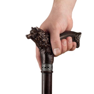 Custom Wolf Cane - Fenrir - Cool Walking Cane, Unique Walking Canes for ...