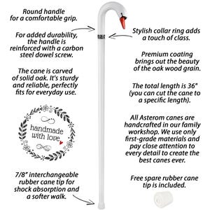 Swan Walking Cane - Custom Walking Cane - Walking Stick With Swan ...