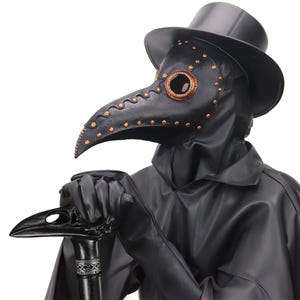 Plague Doctor Walking Cane – Black Skull, Handmade Steampunk Cane - Etsy