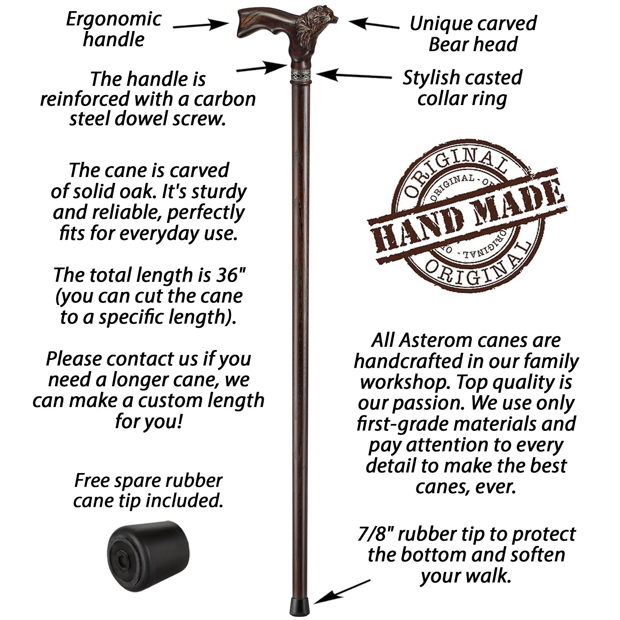 Bear Walking Stick -custom Walking Cane - Handcrafted Walking Cane ...
