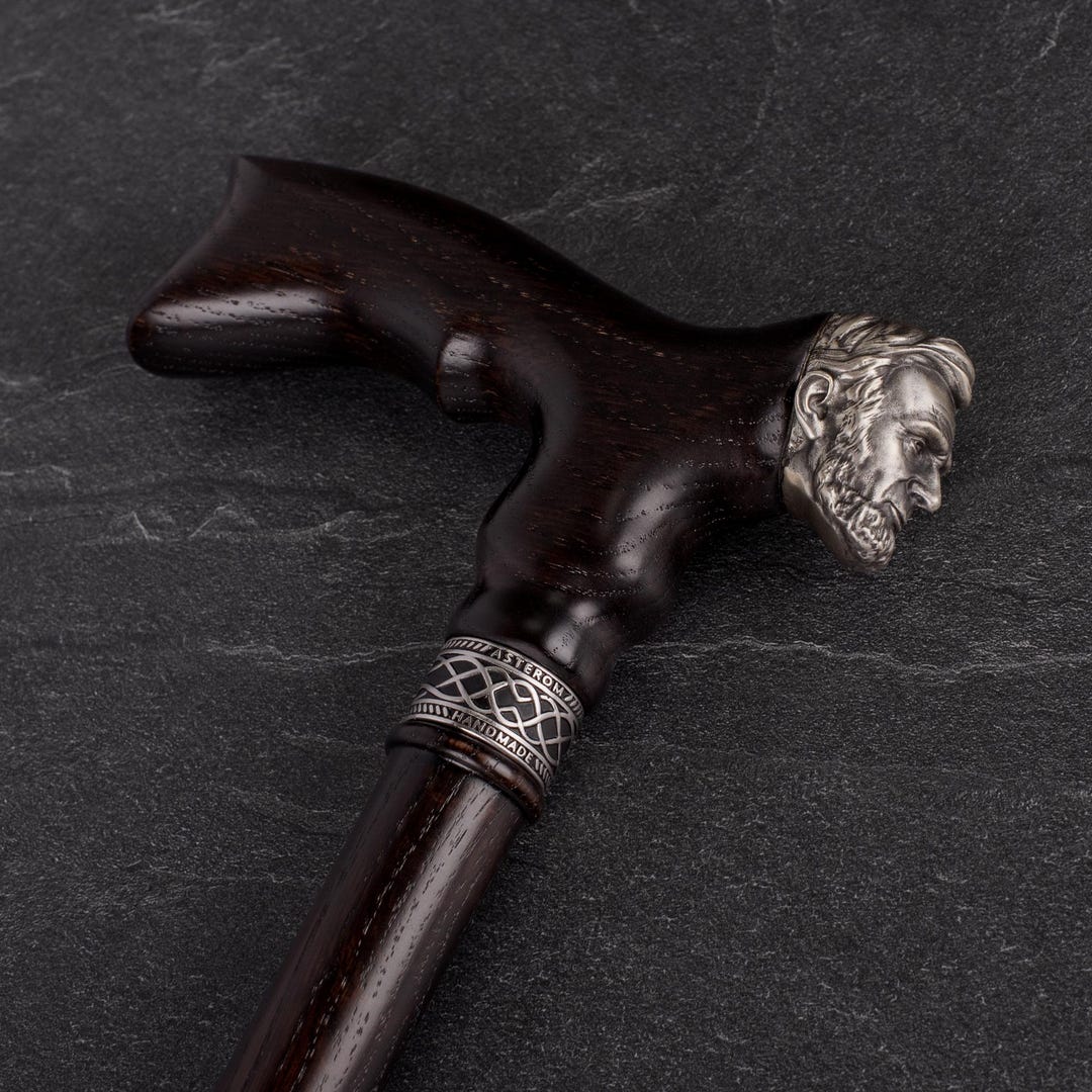 Lincoln Walking Cane - Walking Stick for Men - Wooden Cane for Patriot ...