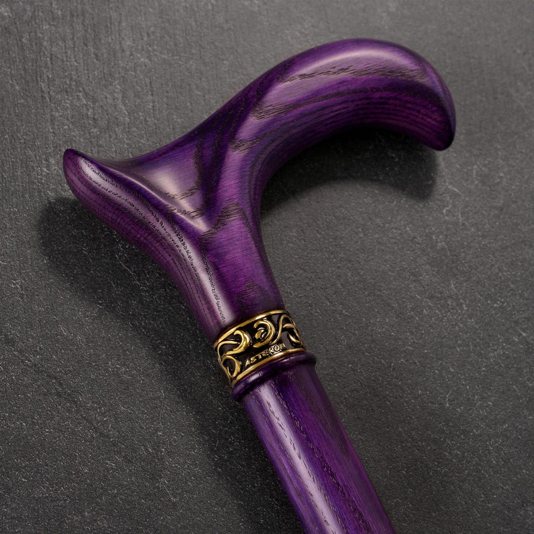 Violet Walking Cane - Custom Wooden Cane - Women Walking Stick - Cane ...