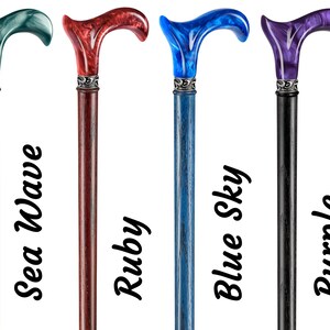 Epoxy Wooden Cane - Custom Walking Cane for Men - Handcrafted Walking ...