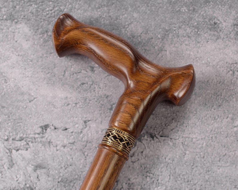 Elegant Walking Cane - Classic Walking Cane - Men's Wooden Cane - Oak ...