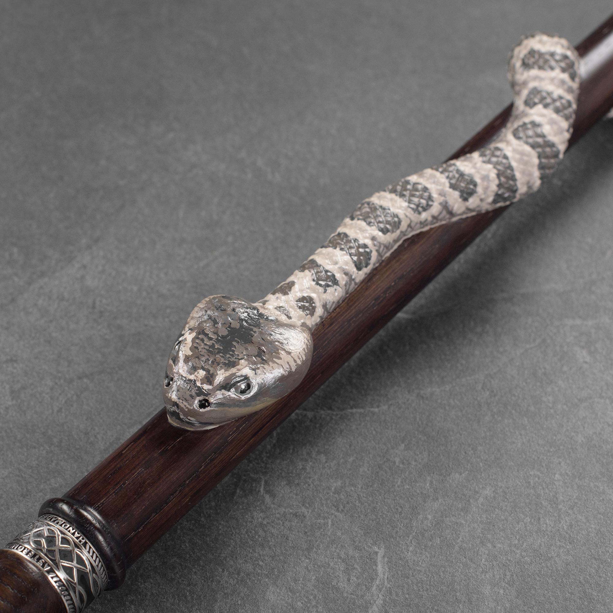 Luxury Hand-painted Rattlesnake Walking Cane - Custom Handmade Walking ...