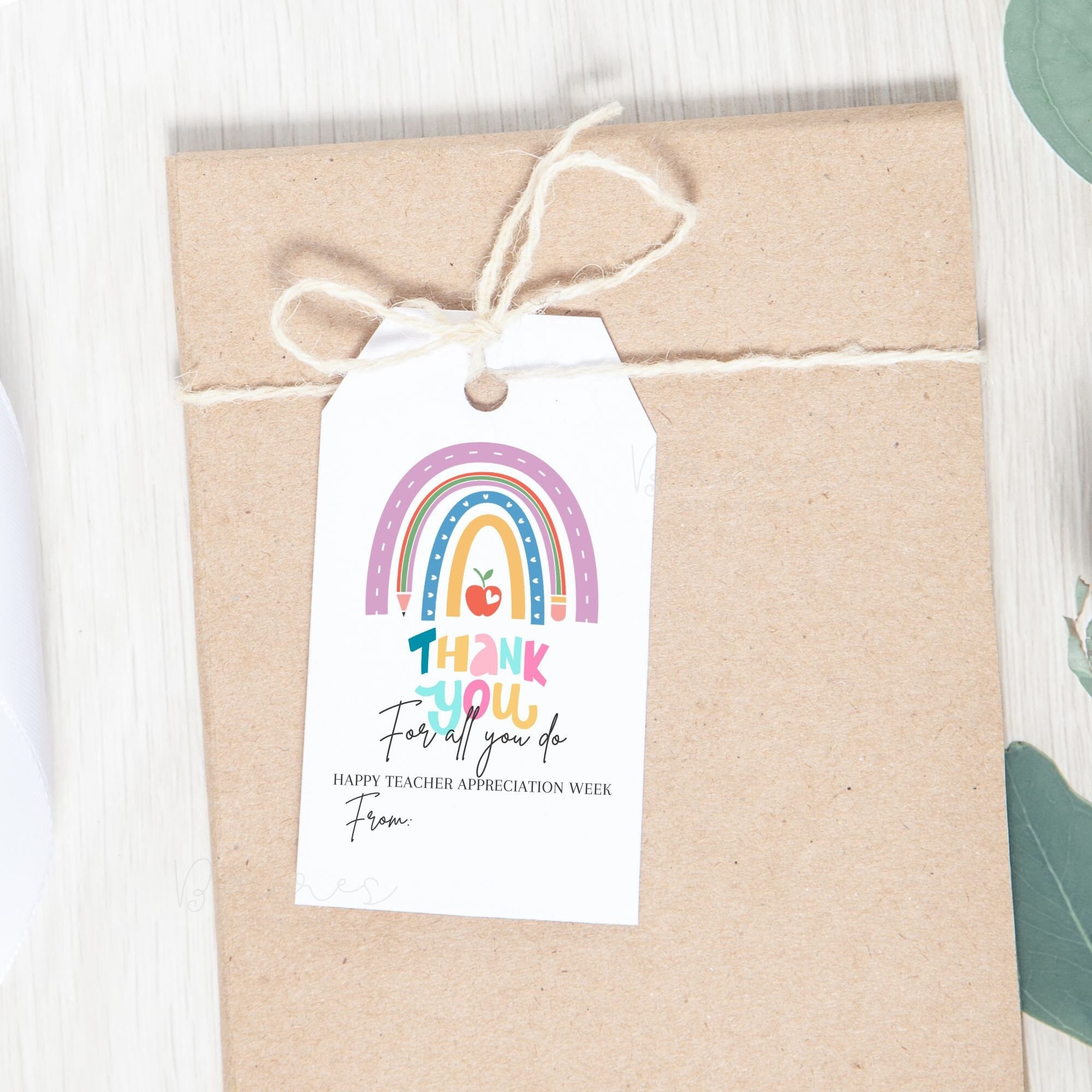 Teacher Appreciation Label. Printable Gift Tags for Teacher ...