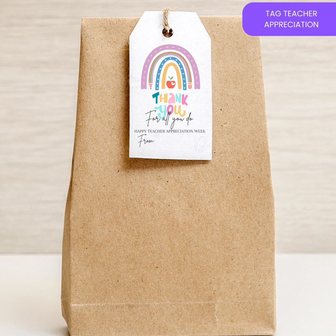 Teacher Appreciation Label. Printable Gift Tags for Teacher ...