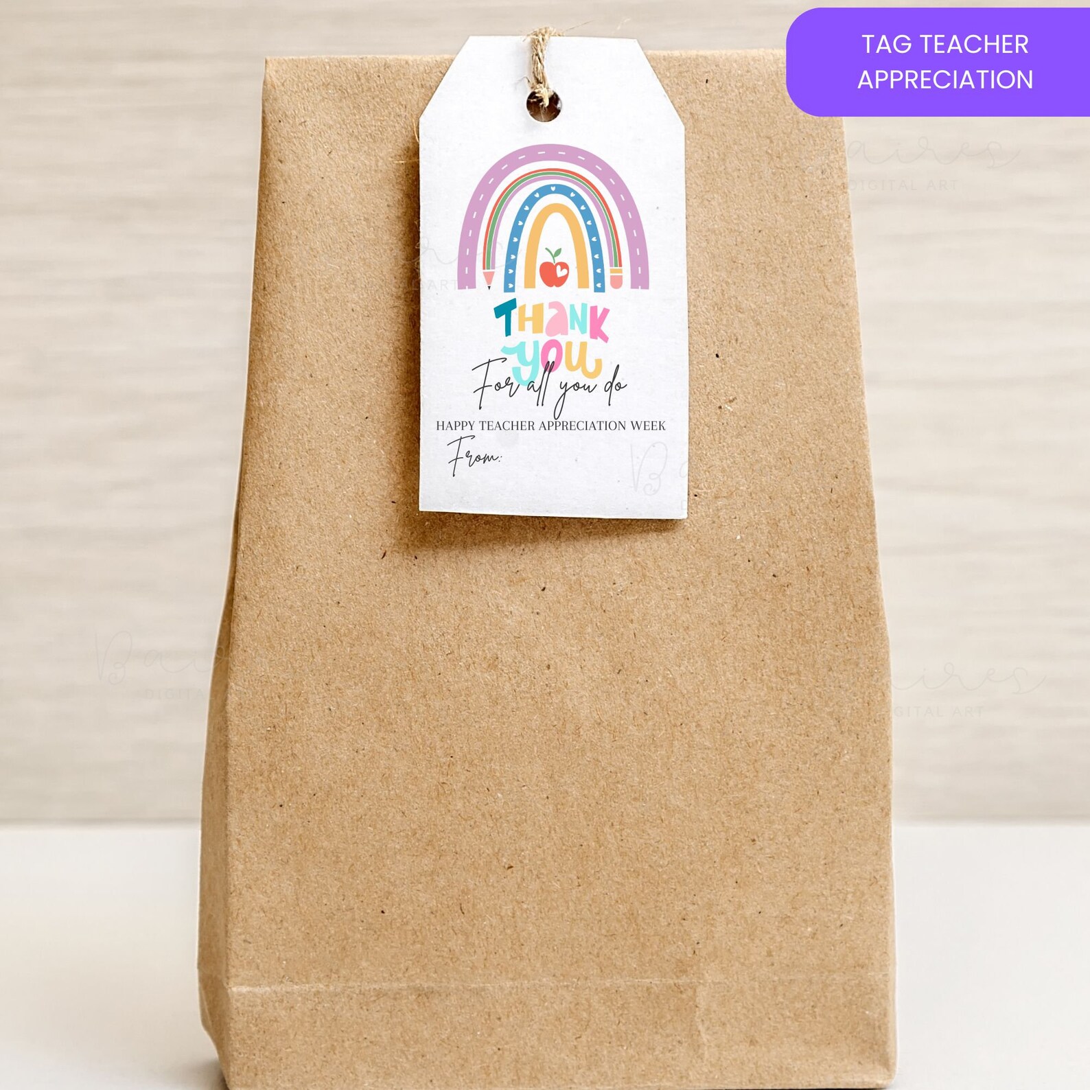 Teacher Appreciation Label. Printable Gift Tags for Teacher ...