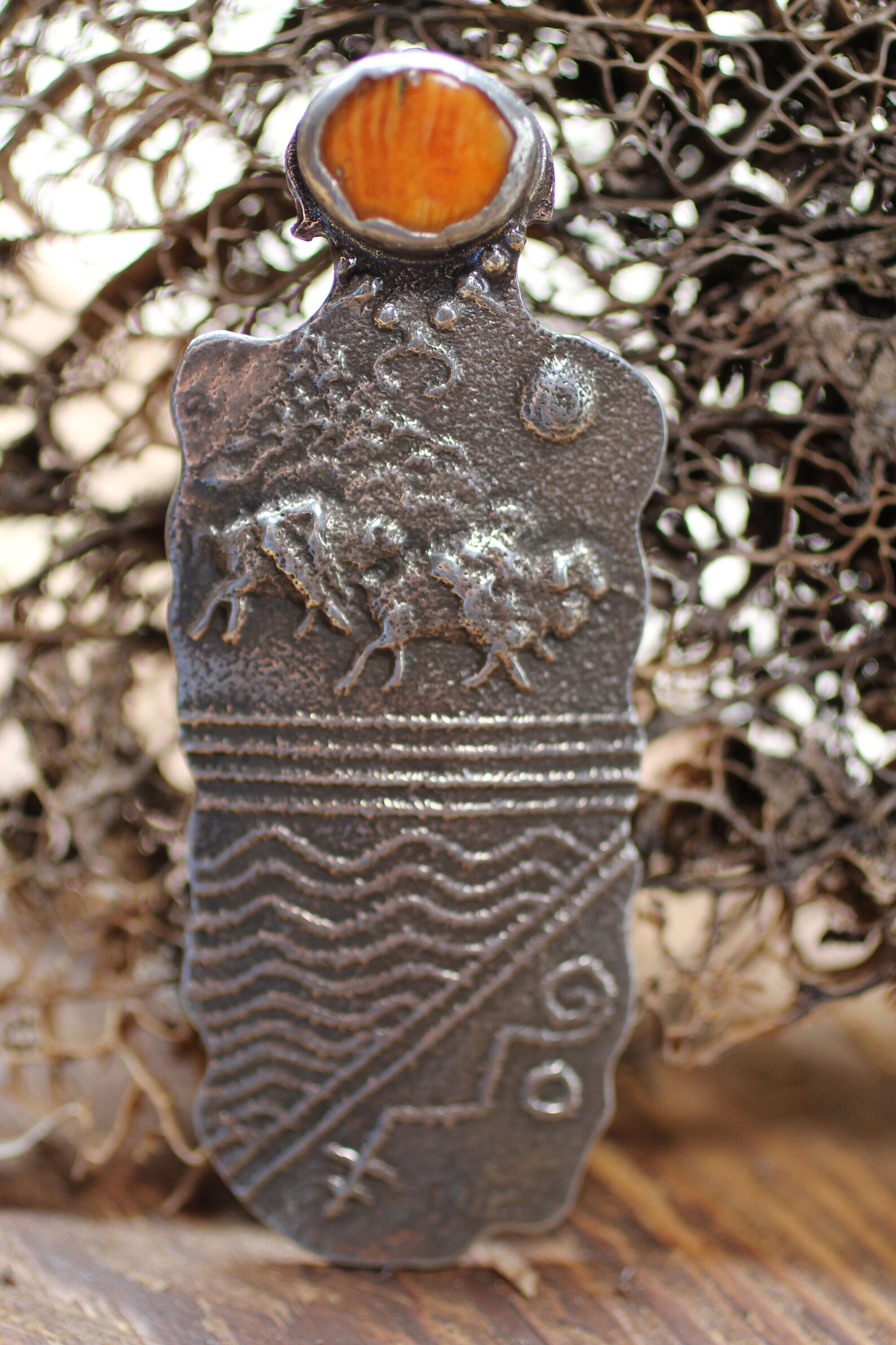 Anthony Lovato Shaman Pendant or Brooch, Original Tufa Casting ...