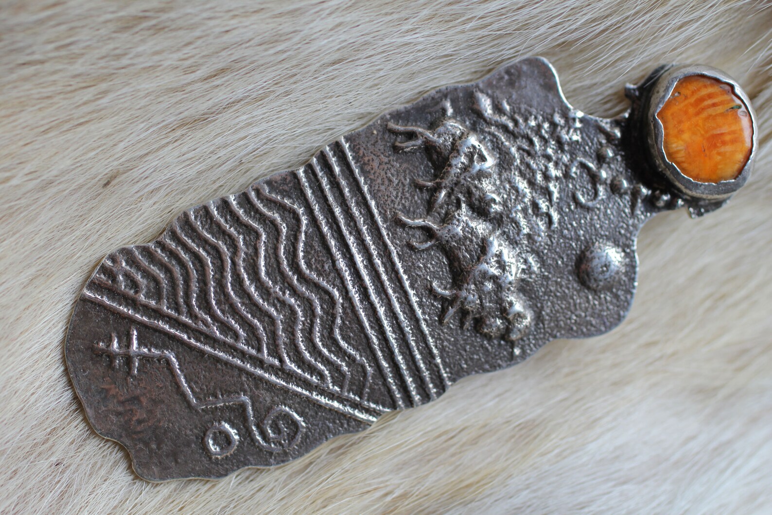 Anthony Lovato Shaman Pendant or Brooch, Original Tufa Casting ...