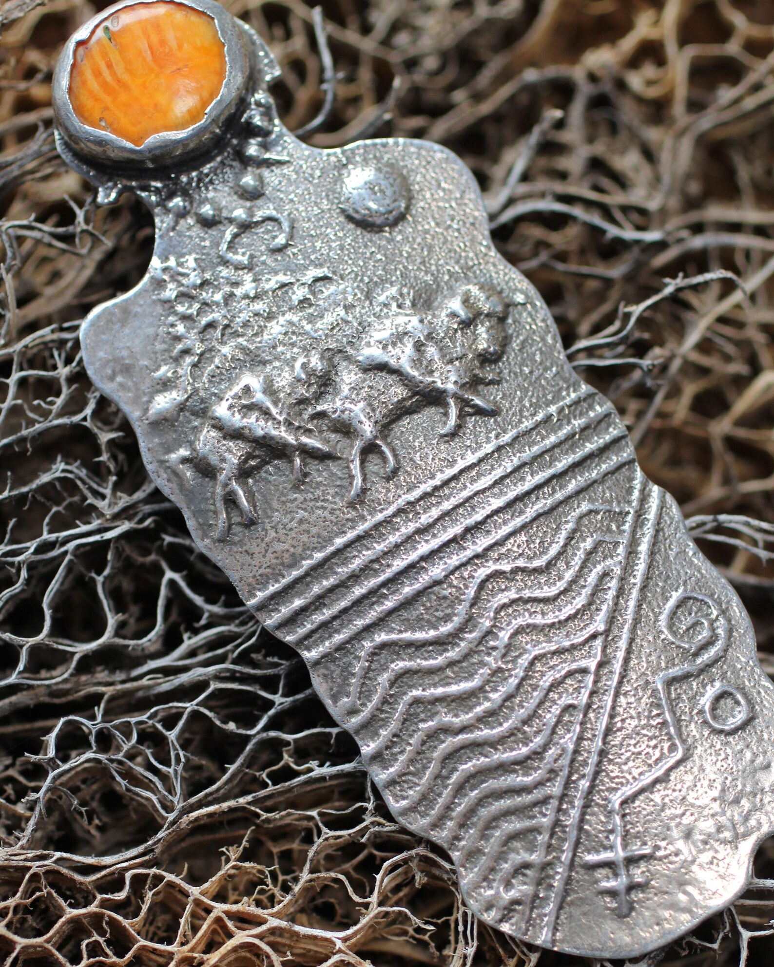 Anthony Lovato Shaman Pendant or Brooch, Original Tufa Casting ...