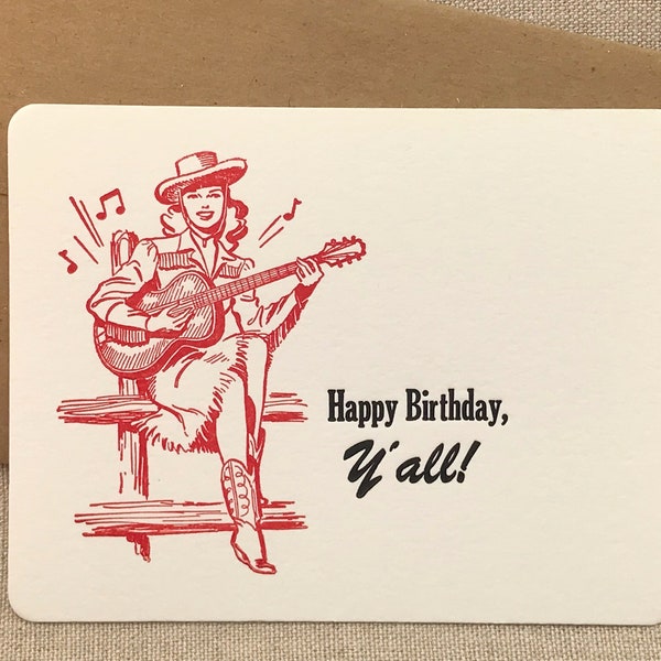 Texas Happy Birthday Card - Etsy