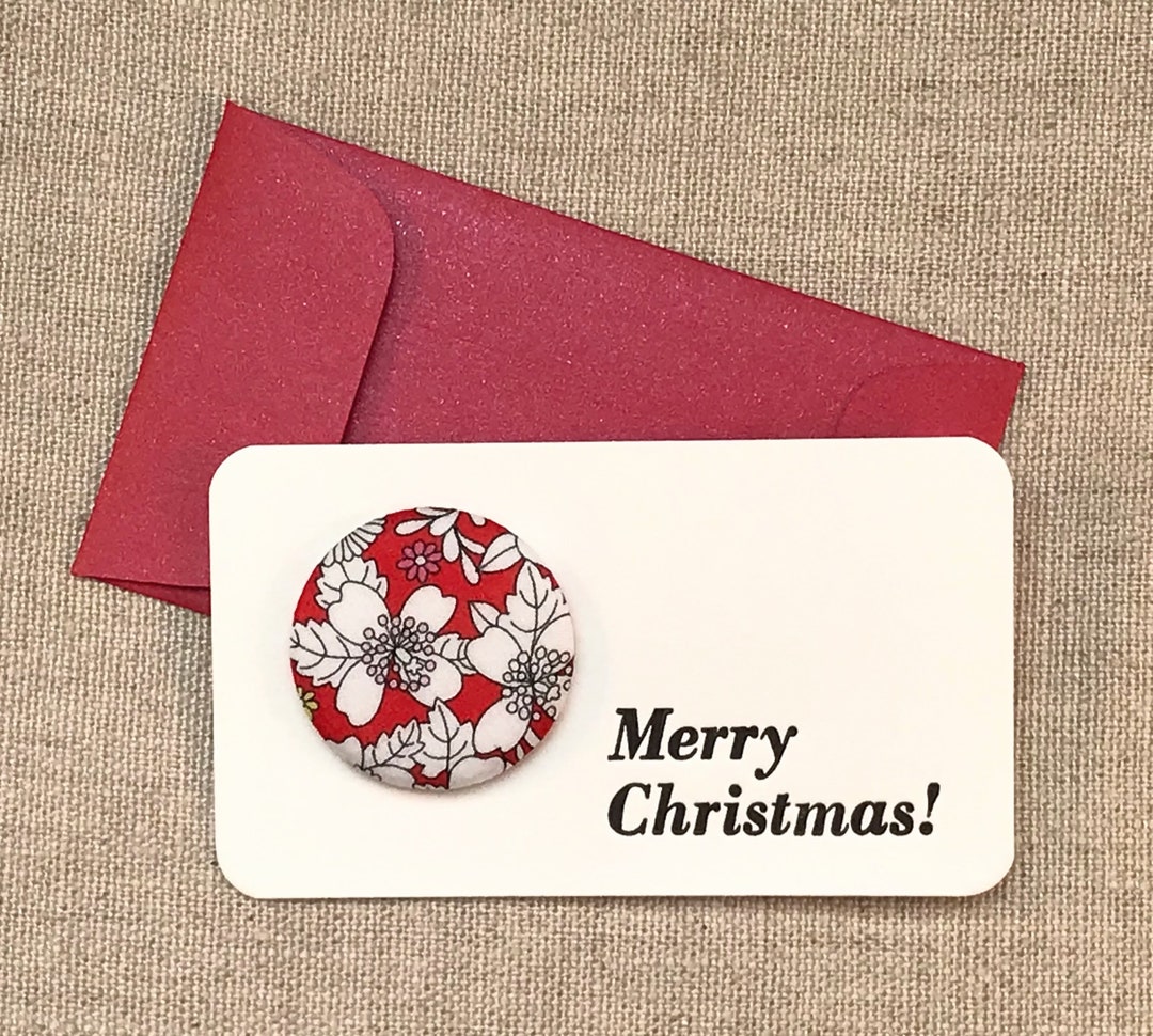 Set of Six Mini Letterpress Christmas Cards Christmas Gift Enclosure ...