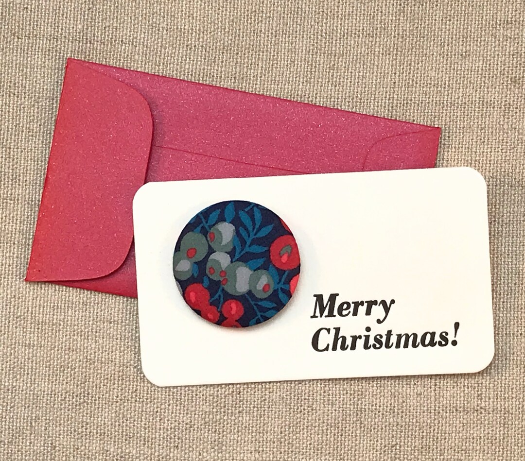 Set of Six Mini Letterpress Christmas Cards Christmas Gift Enclosure ...