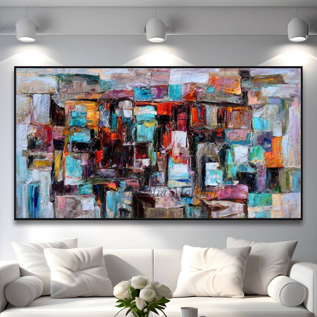 Colorful Contemporary Art Large Vibrant Home Décor Modern Abstract ...