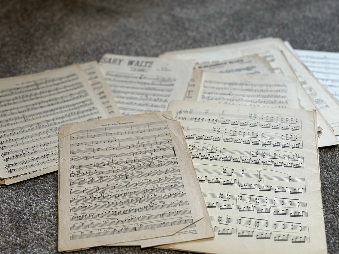 Vintage Music Sheet Bundles Sheet Music, Junk Journal Supply, Music ...