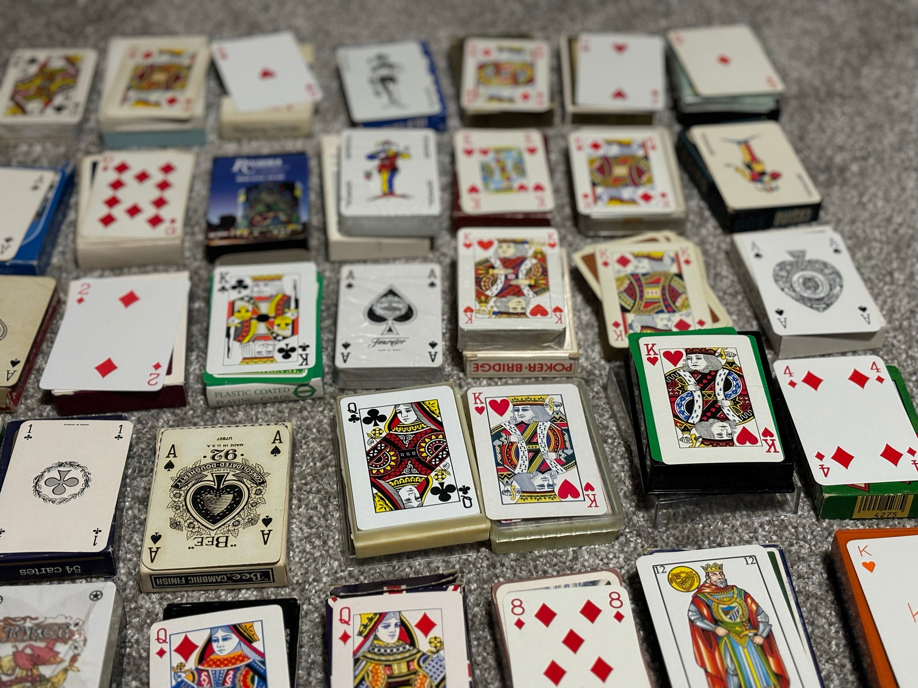 Vintage Playing Cards Bundle Old Cards From Around the World for Scrap ...