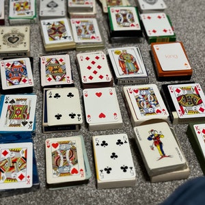 Vintage Playing Cards Bundle Old Cards From Around the World for Scrap ...