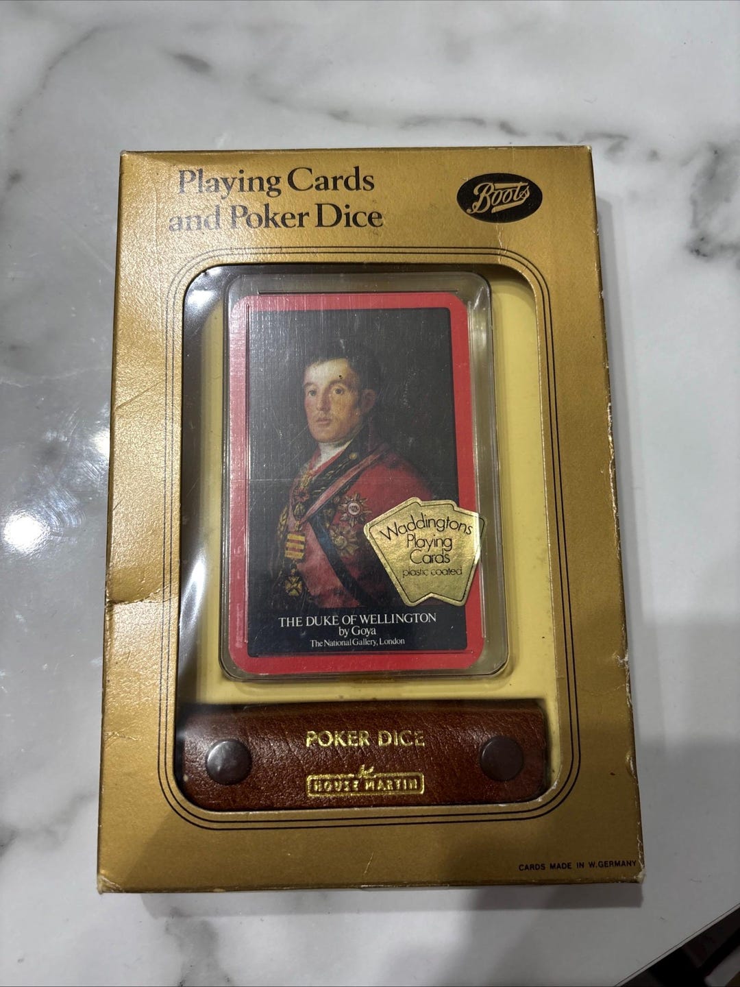 Vintage Duke of Wellington Playing Cards Sealed With Set of Poker Dice ...