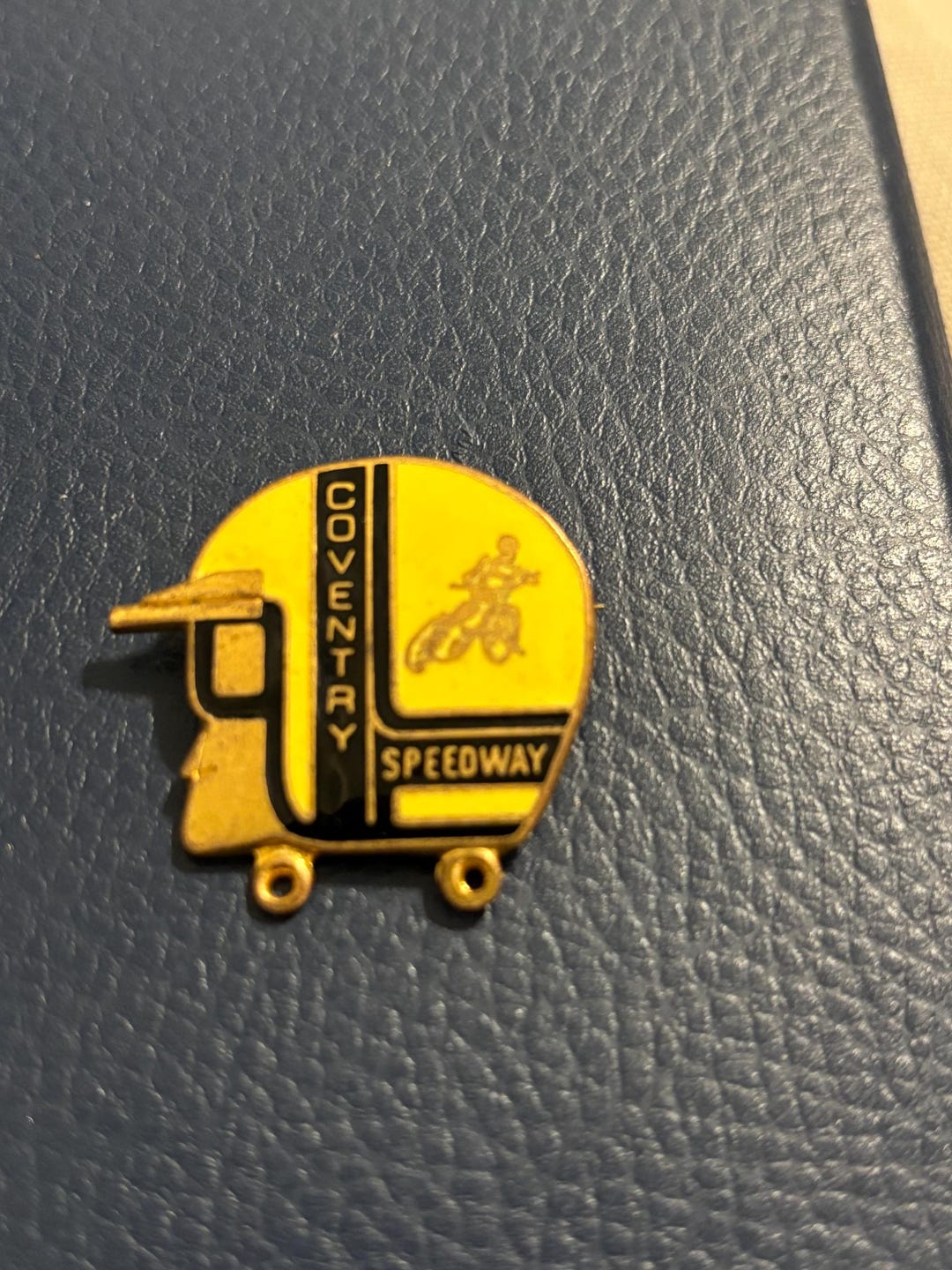 Vintage Speedway Pin Badge Coventry Speedway Helmet Shape Collectible ...