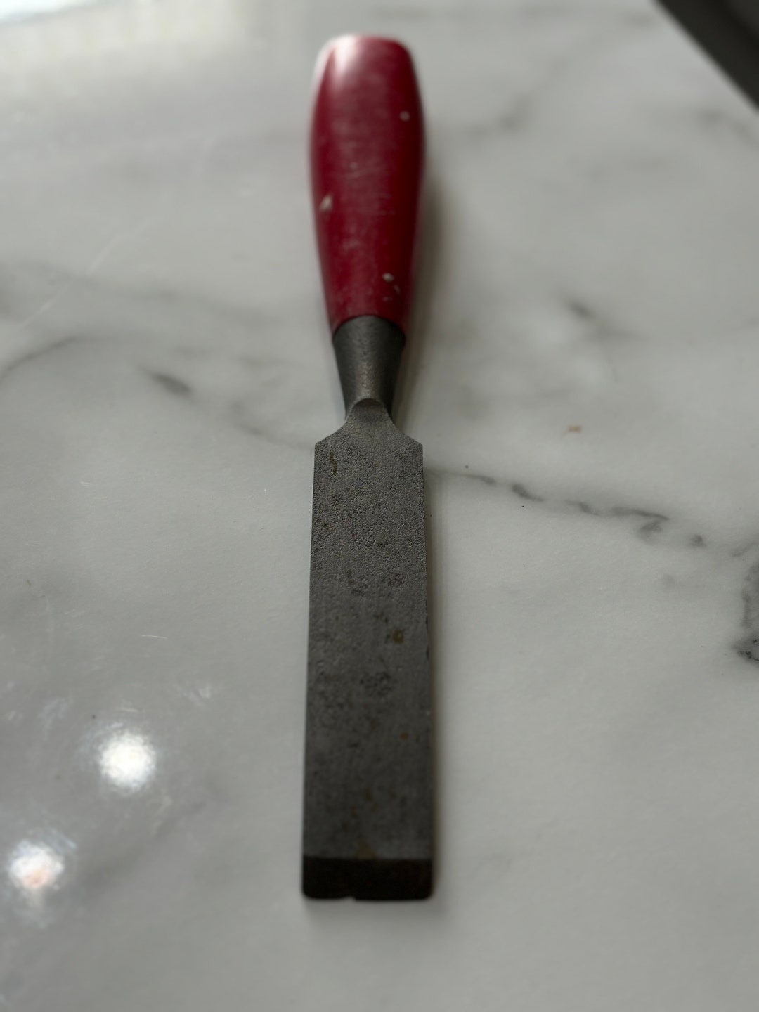 Vintage Carpentry Chisel Hard Plastic Handle Restored Carpenters Chisel ...