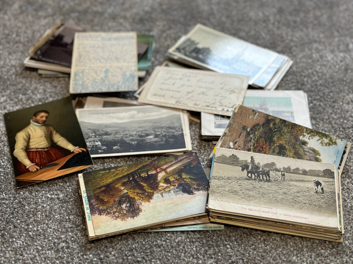 Vintage Postcards Bundle Mixed Pack Topographical People Places Various ...