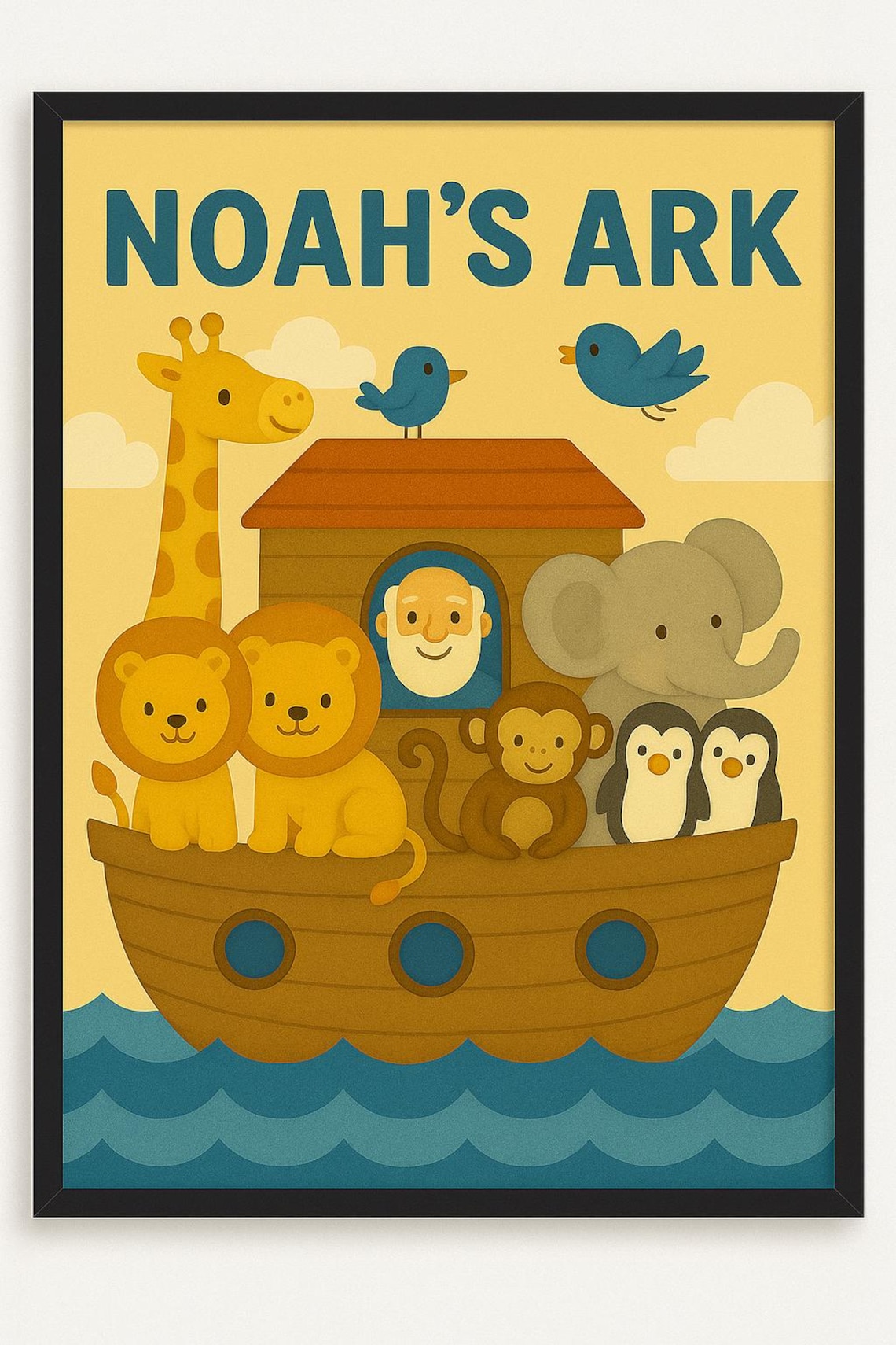 Noah’s Ark Wall Art for Kids Bible Nursery Printable Christian Sunday ...