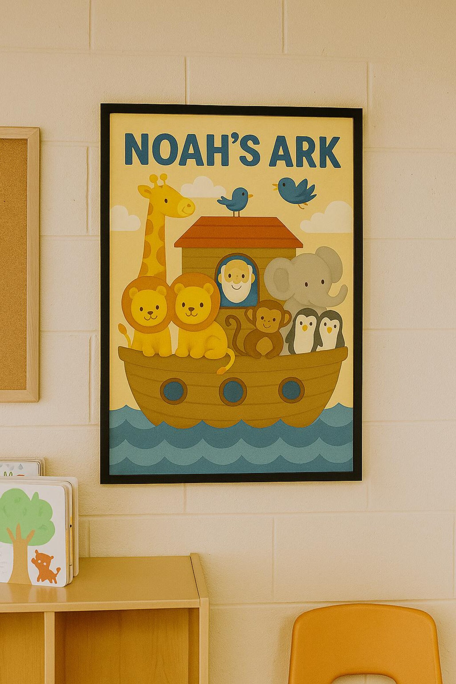 Noah’s Ark Wall Art for Kids Bible Nursery Printable Christian Sunday ...