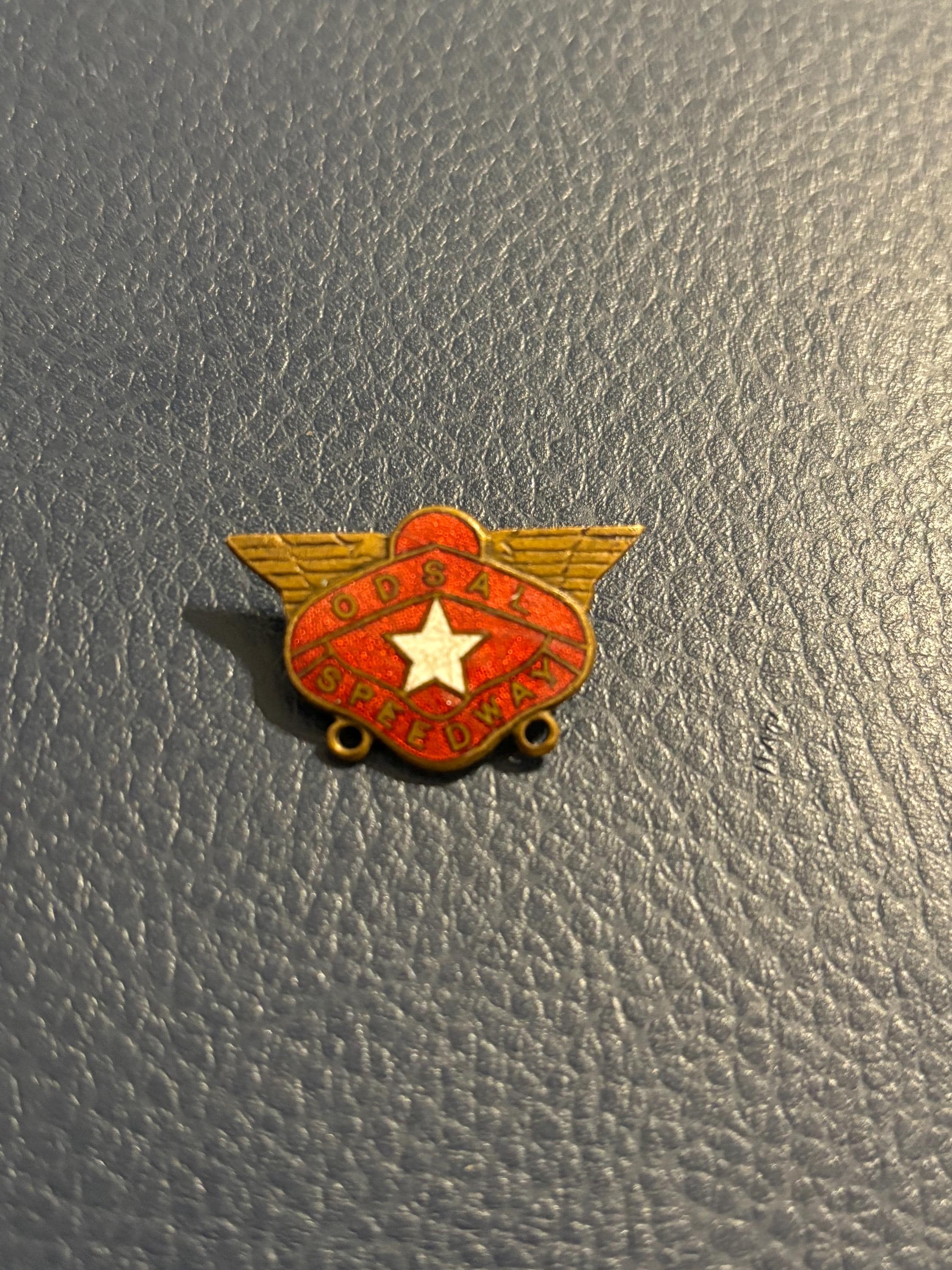 Vintage Speedway Pin Badge Rare 1940s Odsal Speedway Collectible Badge ...