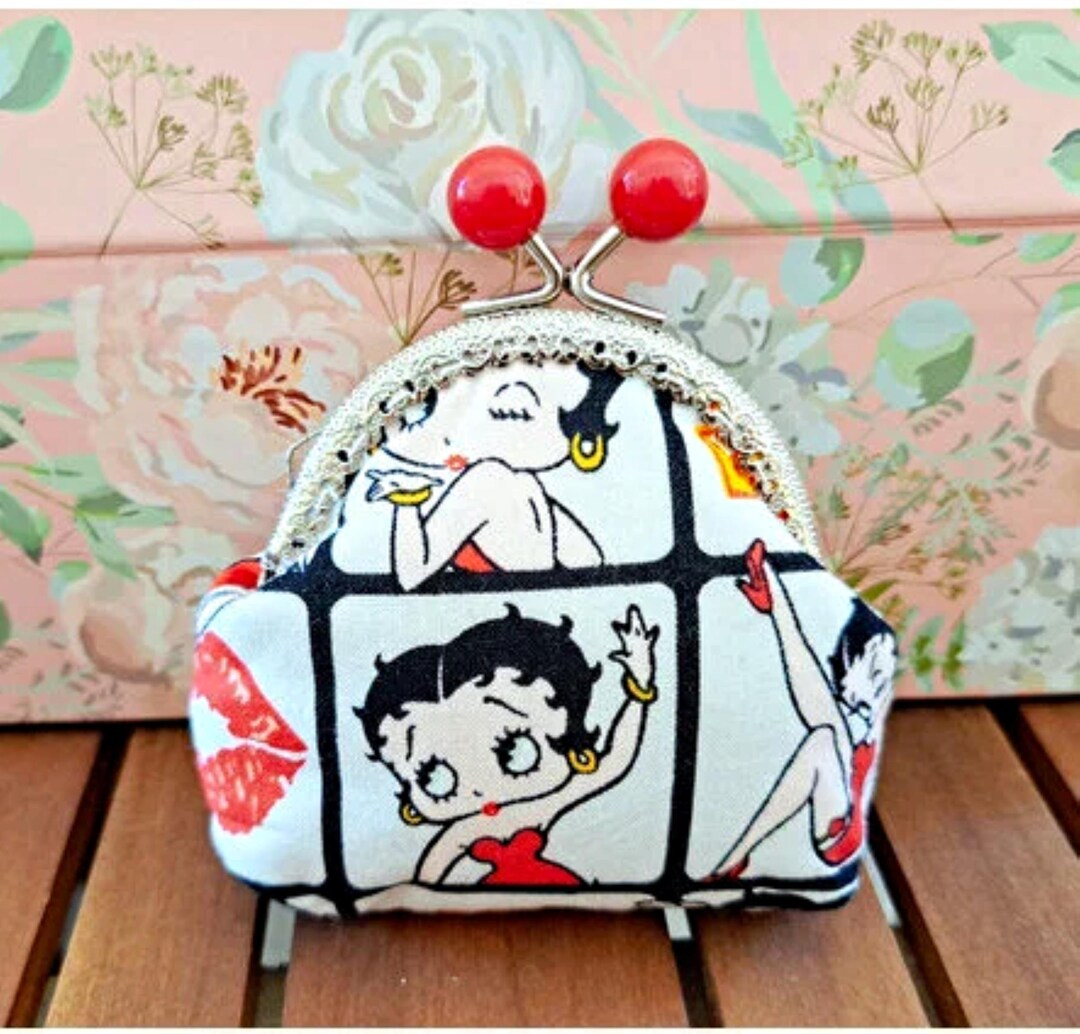Betty Boop Coin Purse – Handmade Retro Kiss Lock Cotton Wallet - Etsy