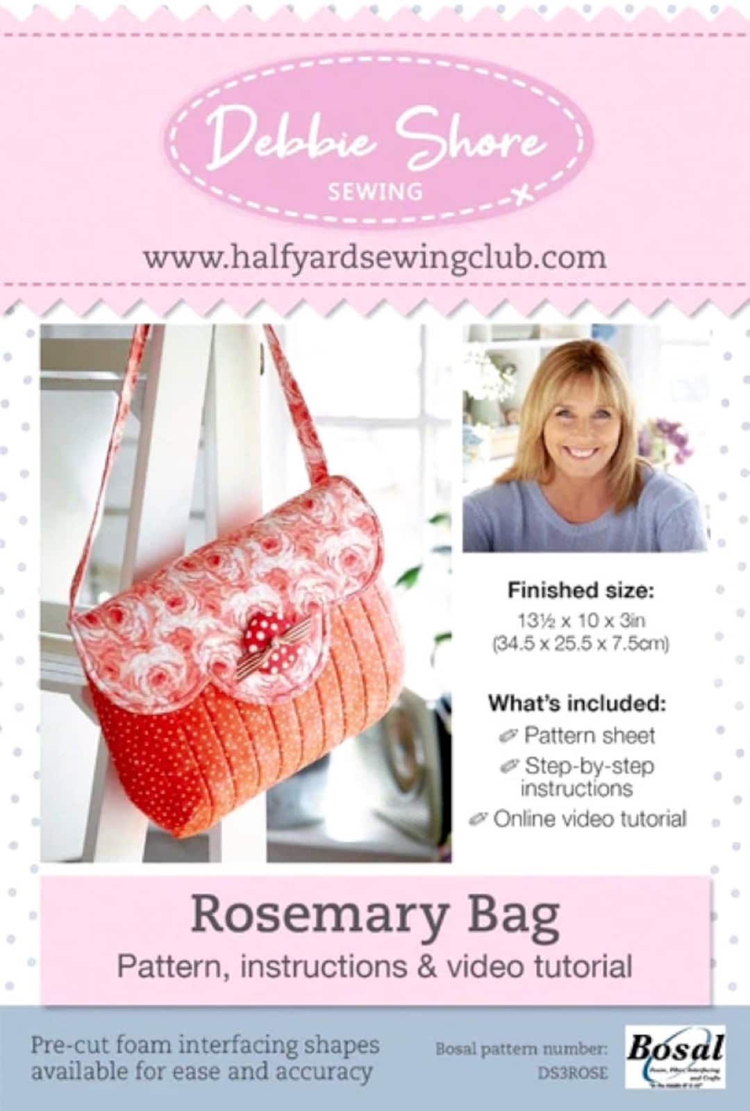 Debbie Shore Rosemary Bag Sewing Pattern With Video Tutorial - Etsy