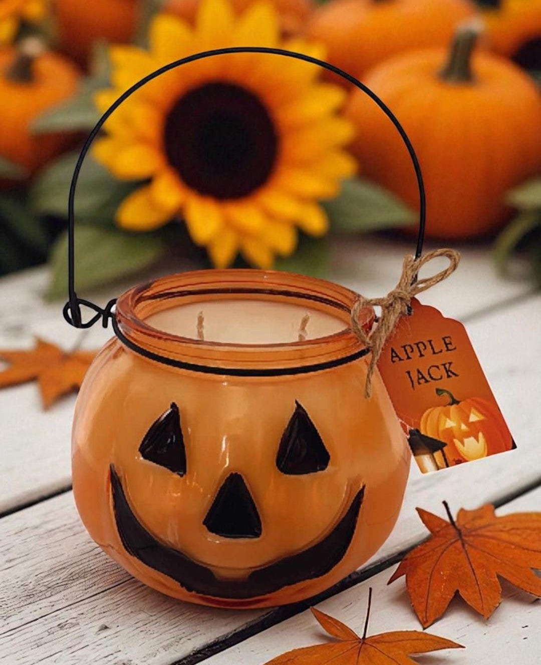 Fall Pumpkin Candle, Jack-o-lantern Candle, Halloween Candle, Fall ...