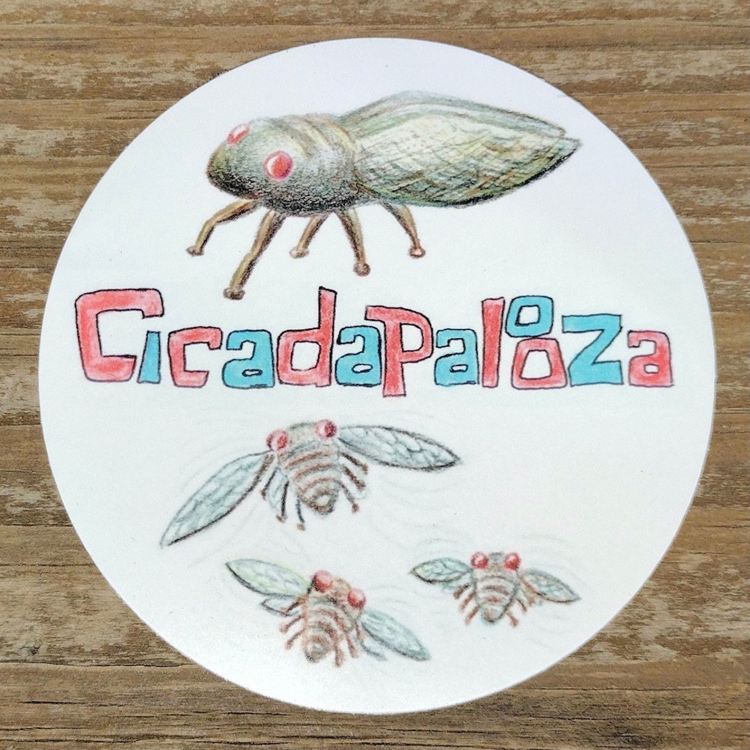 Cicada Stickers 3 Inch Round Vinyl Bug Decals 2024 - Etsy