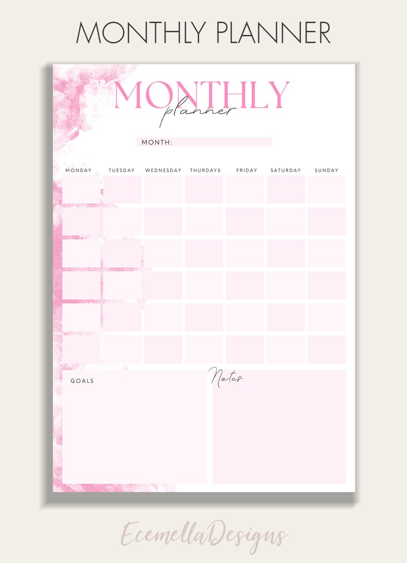Printable Planner, to Do List, Monthly Planner, Weekly Planner, Daily ...