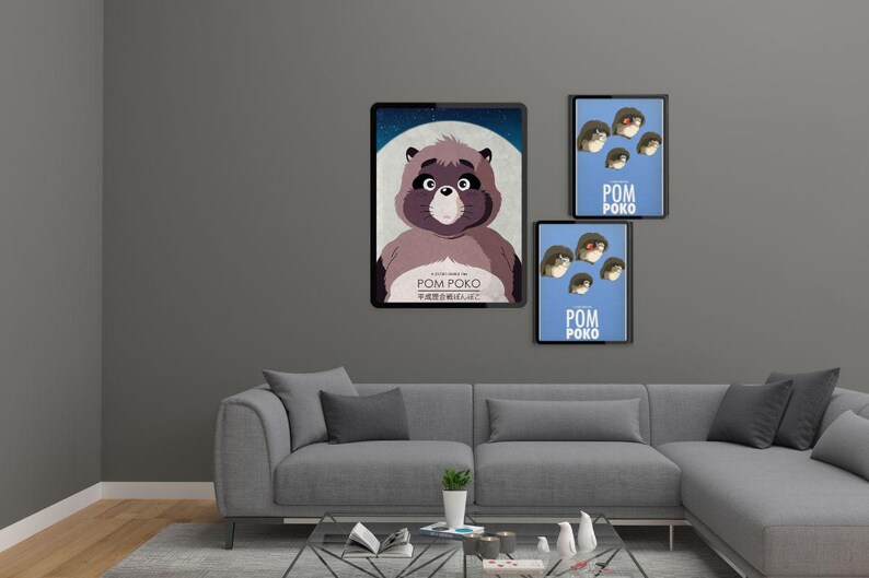 Original Studio Ghibli Poster, Pom Poko Anime Poster, Spirited Away ...