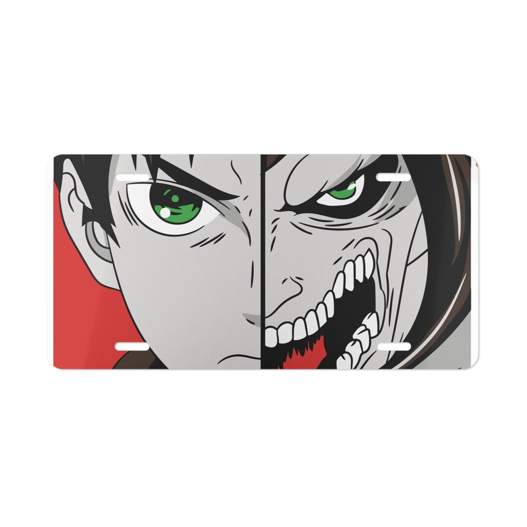 Anime Car License Plate Frame Car Personalized License Plate AOT Attack ...