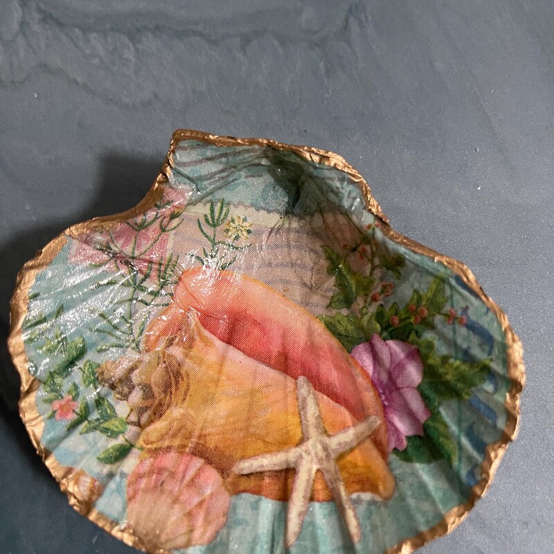 Decoupage Conch Shells - Etsy
