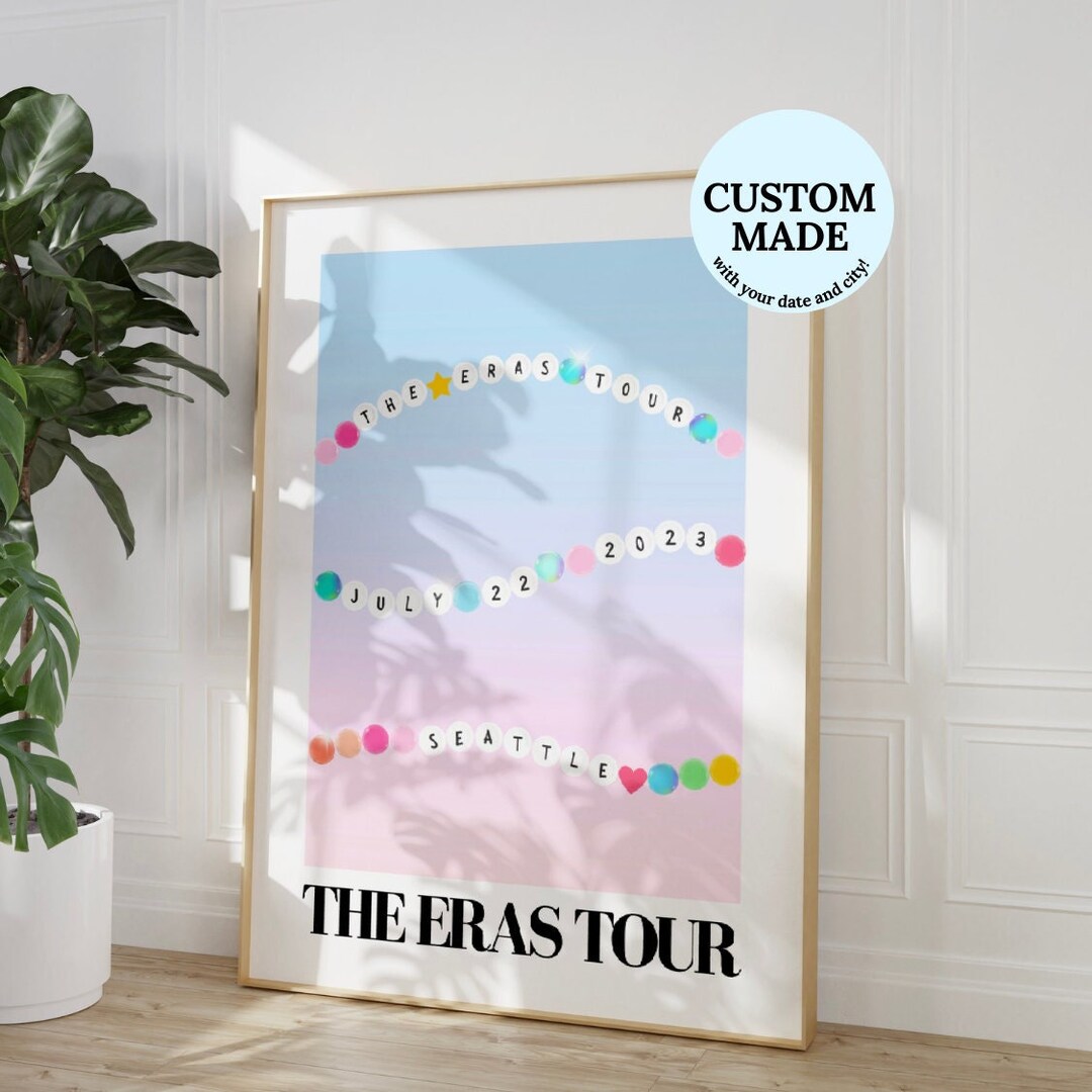 Personalised Eras Tour Poster Wall Art Print at Home Printable Taylor ...