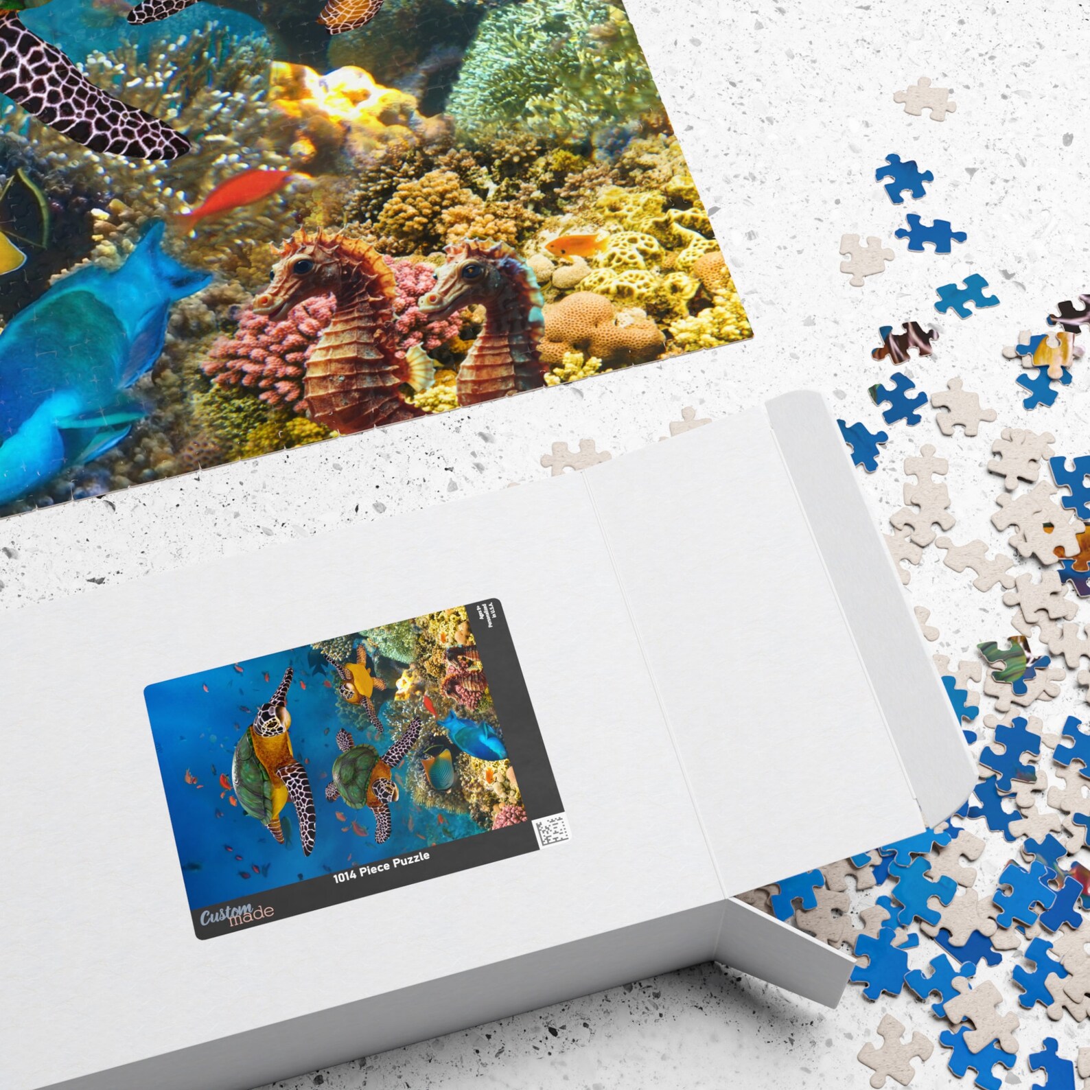 Sea Turtles in Ocean Reef Challenging Jigsaw Puzzle 1014 Piece, Gift ...