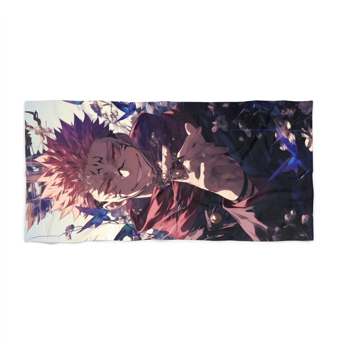 Anime Sukuna Beach Towel, Summer, Pool, Gift - Etsy
