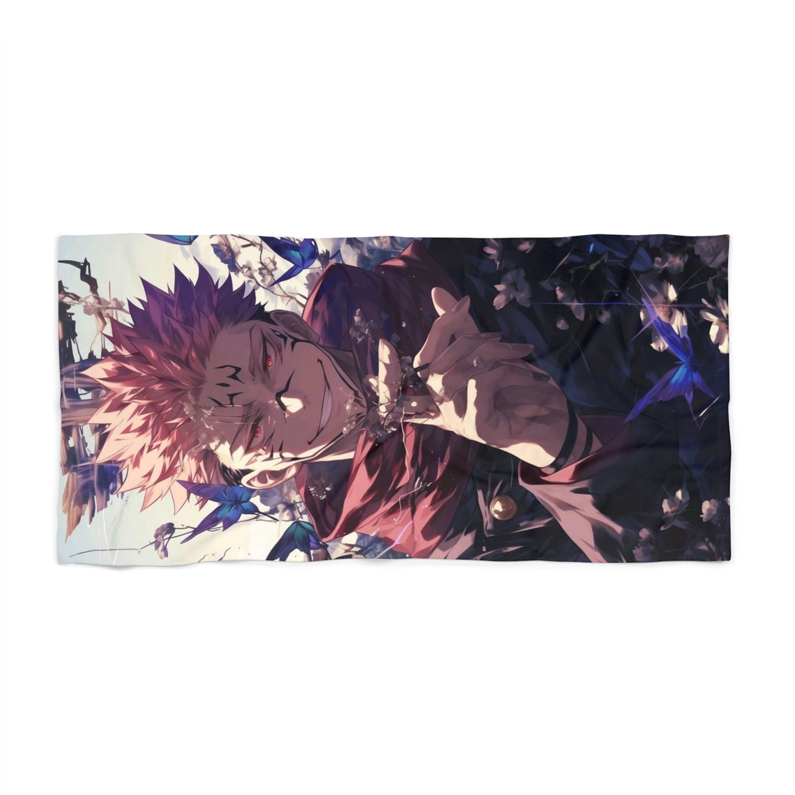 Anime Sukuna Beach Towel, Summer, Pool, Gift - Etsy